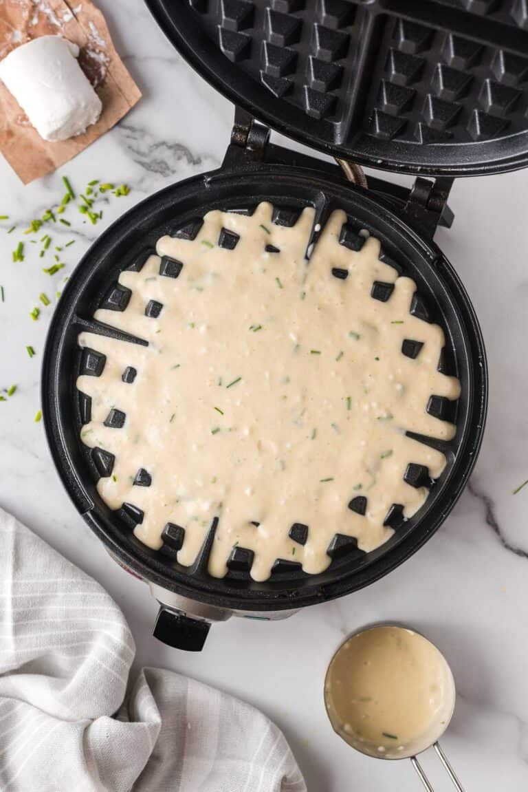 Goat Cheese Waffles with Chives • Pancake Recipes
