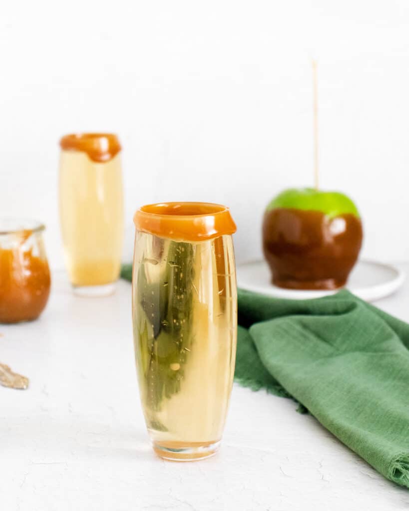 Apple Cider Mimosas with Caramel Rim • Pancake Recipes