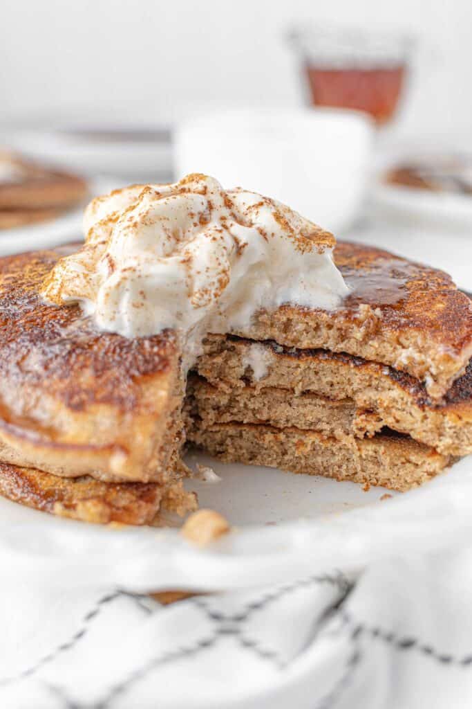 Boozy Eggnog Pancakes - gluten-free or regular • Pancake Recipes