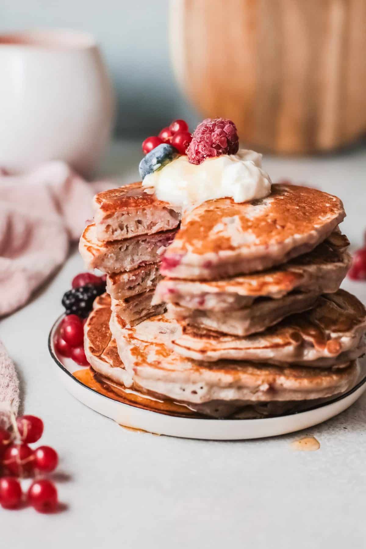 Raspberry Pancakes - naturally sweet! • Pancake Recipes