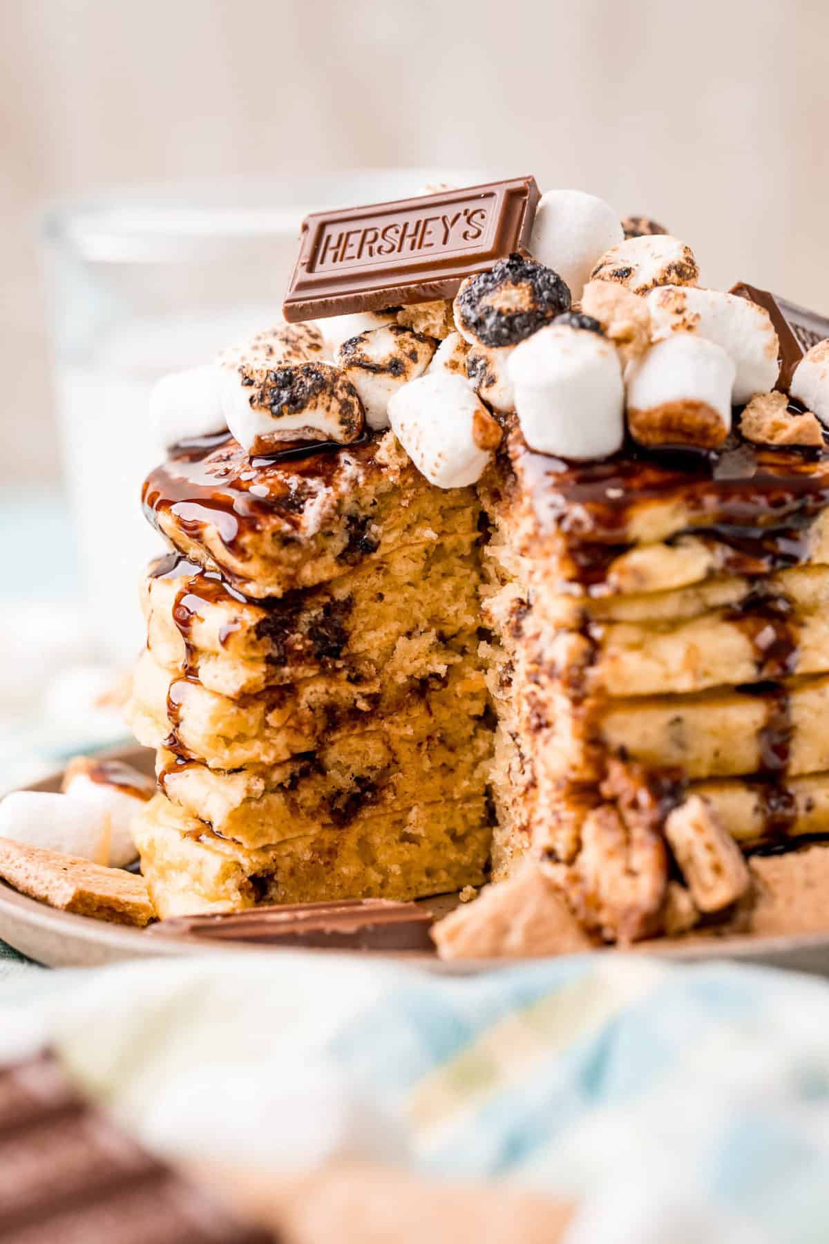 S'mores Pancakes • Pancake Recipes