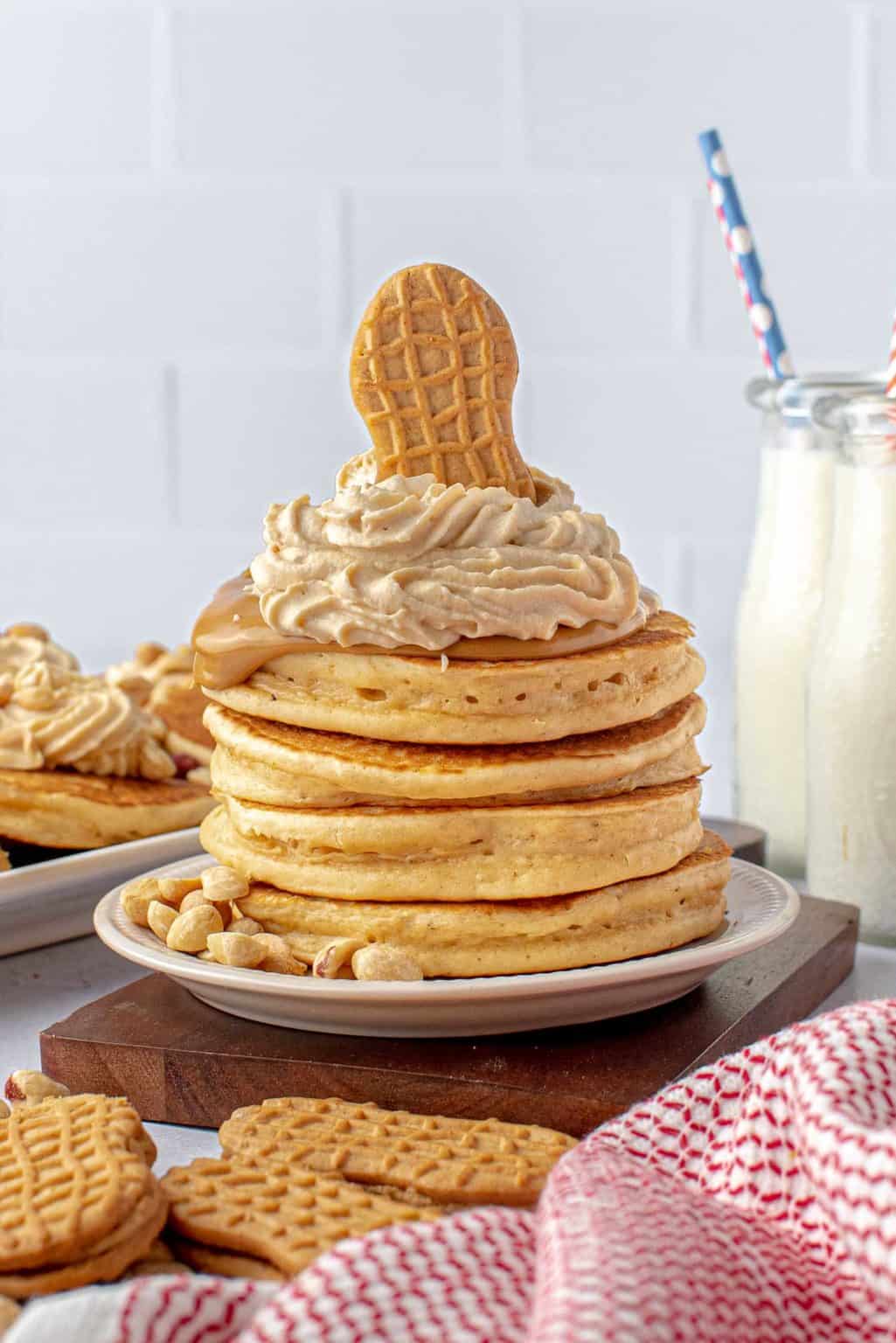 Nutter Butter Pancakes • Pancake Recipes