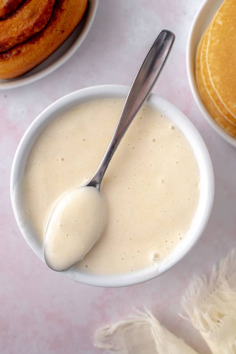 Cream Cheese Glaze • Pancake Recipes