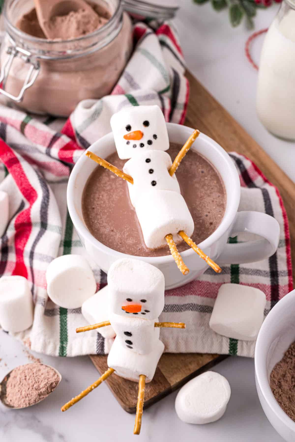Marshmallow Snowmen for Hot Cocoa • Pancake Recipes