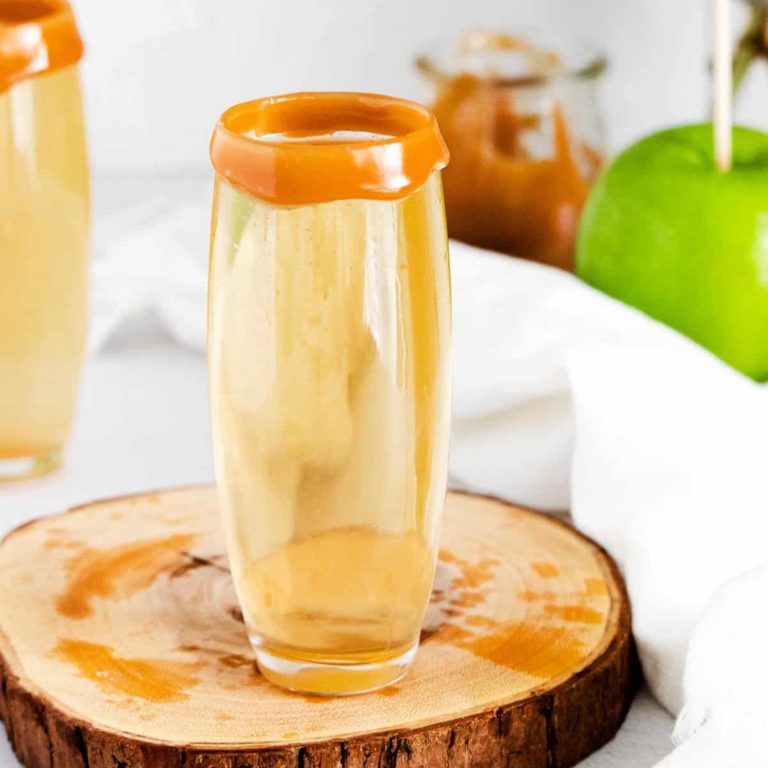 Apple Cider Mimosas with Caramel Rim • Pancake Recipes