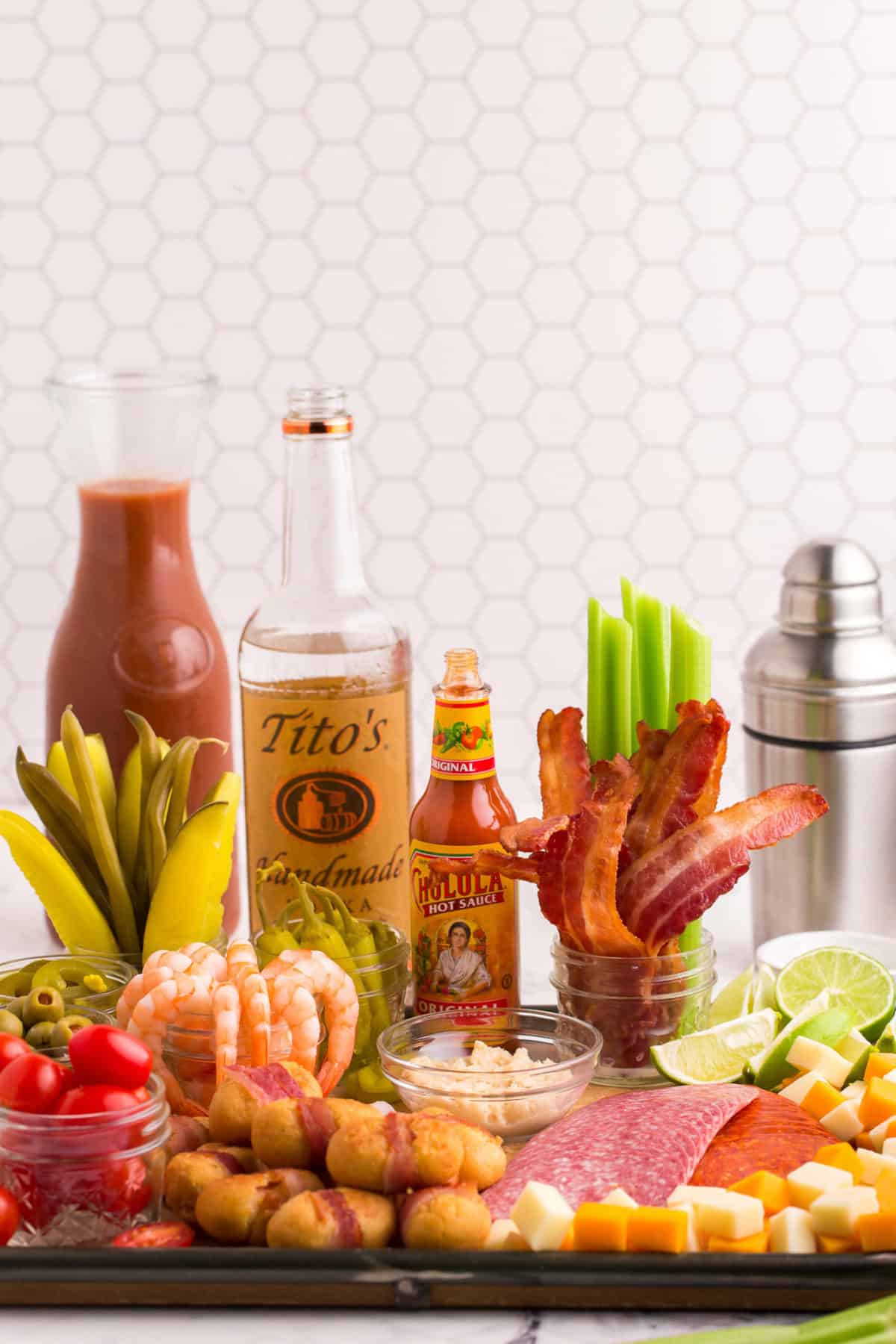 Bloody Mary Bar on a Board • Pancake Recipes