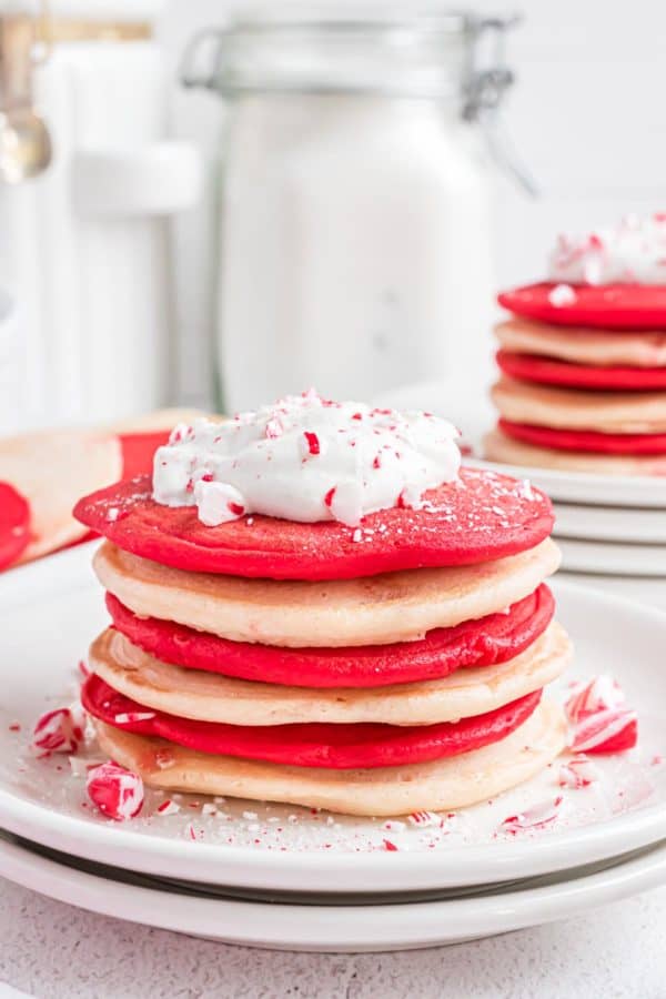 Candy Cane Pancakes • Pancake Recipes