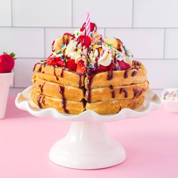 Banana Split Waffles • Pancake Recipes