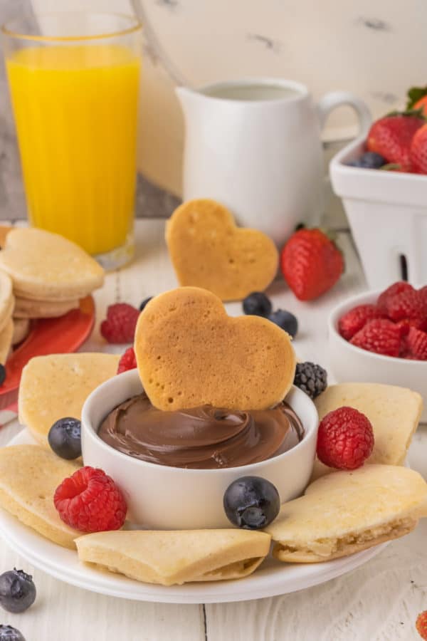 Mini Heart Pancakes • Pancake Recipes