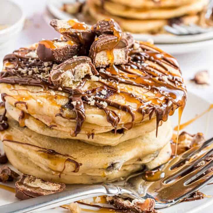 Twix Pancakes • Pancake Recipes